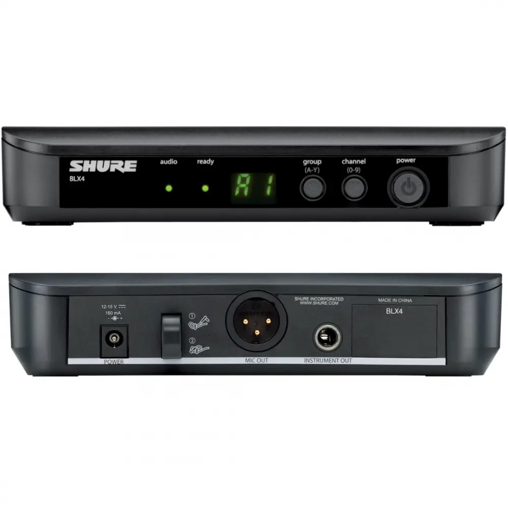 Shure BLX4 Receptor Inalámbrico Diversity con Antenas 1/4 Onda